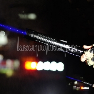 50000mW 445nm Blue Beam 3-Mode Zoomable 5-in-1 Laser Pointer Pen Kit Black - PT - Laserpointerpro